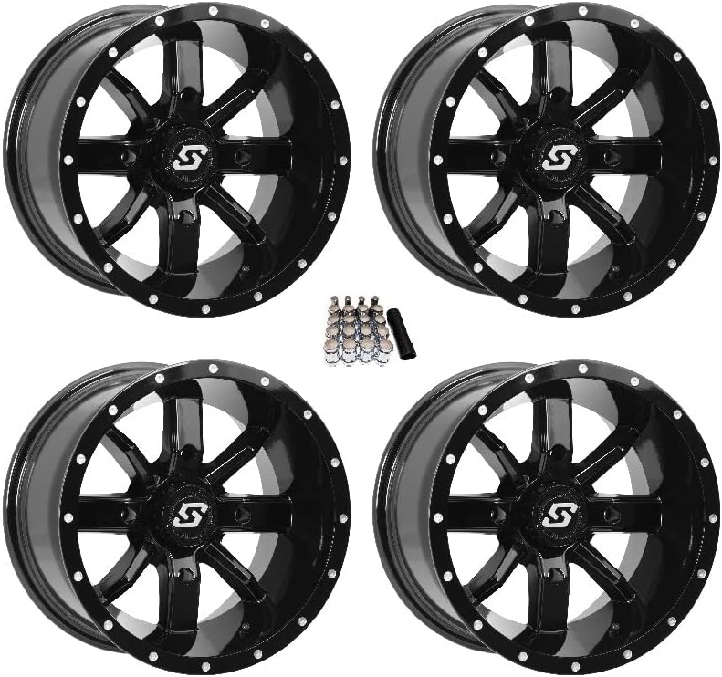 Amazon.com: Sedona Hollow Point UTV Wheels Black 14x8/14x10 Polaris RZR ...