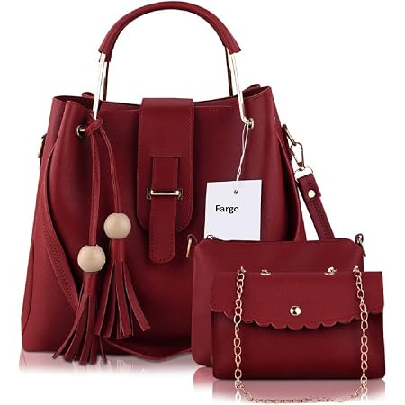 Fargo PU Leather Latest Handbags For Women's Ladies Combo Of 3 (GREY ...