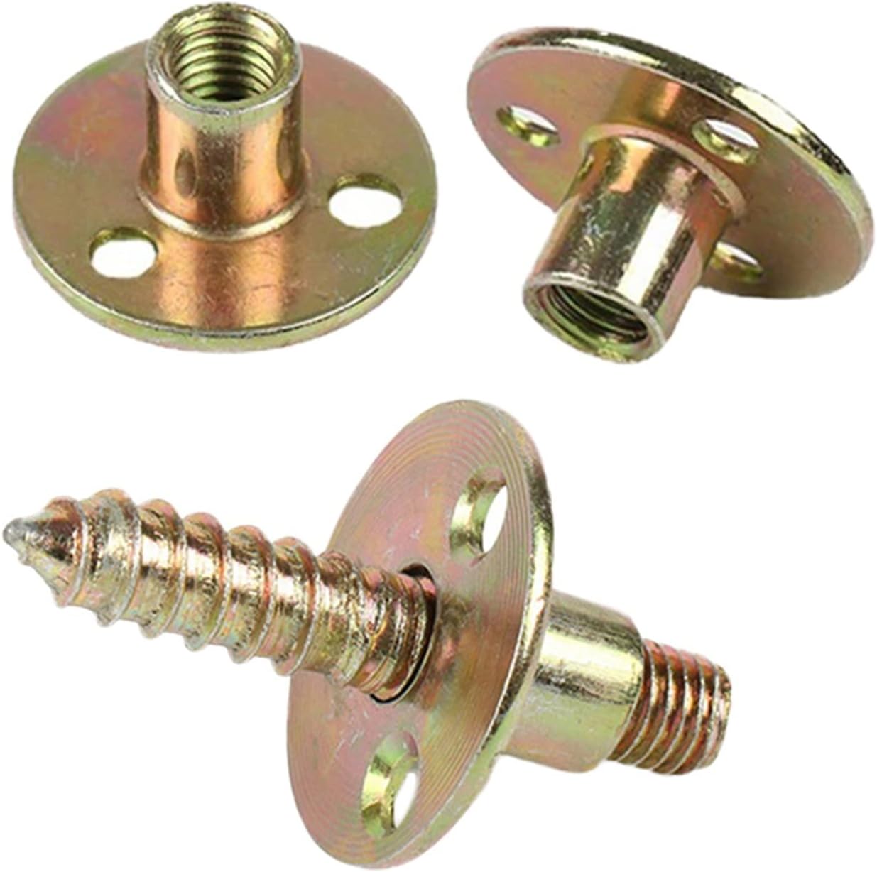 Amazon.com: ZZSRJ 2/5 Piece Iron Plate Nut Three Hole Connection Nut ...