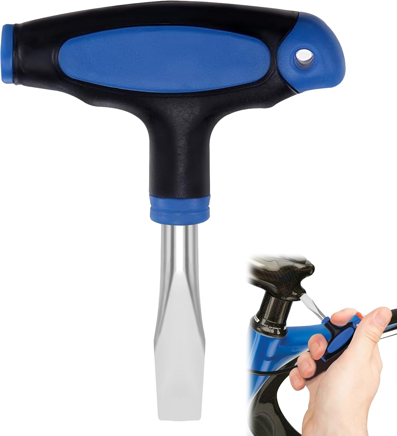 Deilonie T Handle 12mm Flat Head Screwdriver, Carbon Steel, ABS Plastic ...