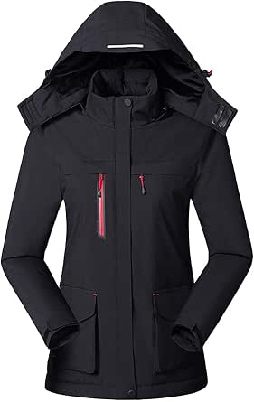 Amazon.com: Oqodkec Heated Jacket for Women Outdoor Padded Heating Rain ...