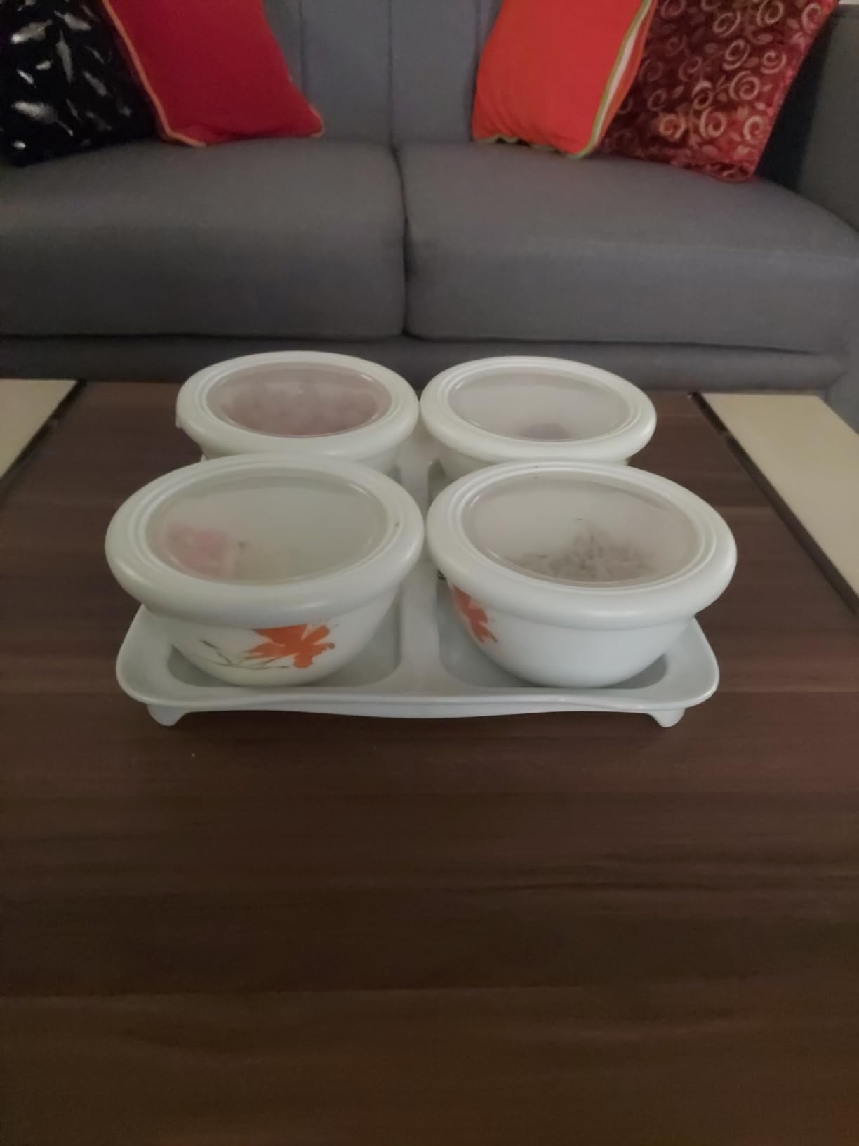 Buy CELLO Tiffany Tulip Garden Dry Fruit Set | Set of 4 | Serving Bowl ...