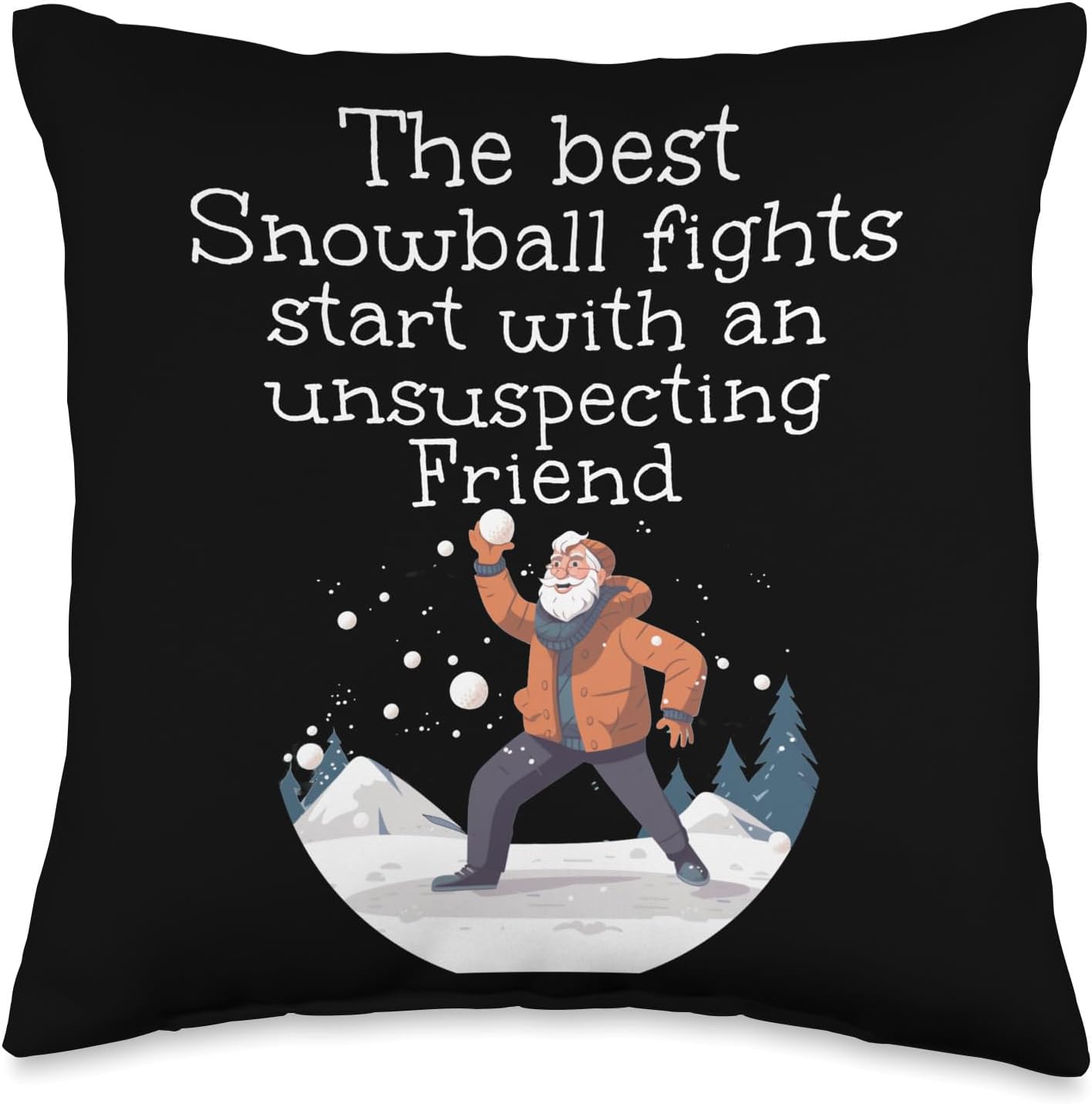 Amazon.com: The best Snowball fights with Friends Funny Thrower Grandpa ...