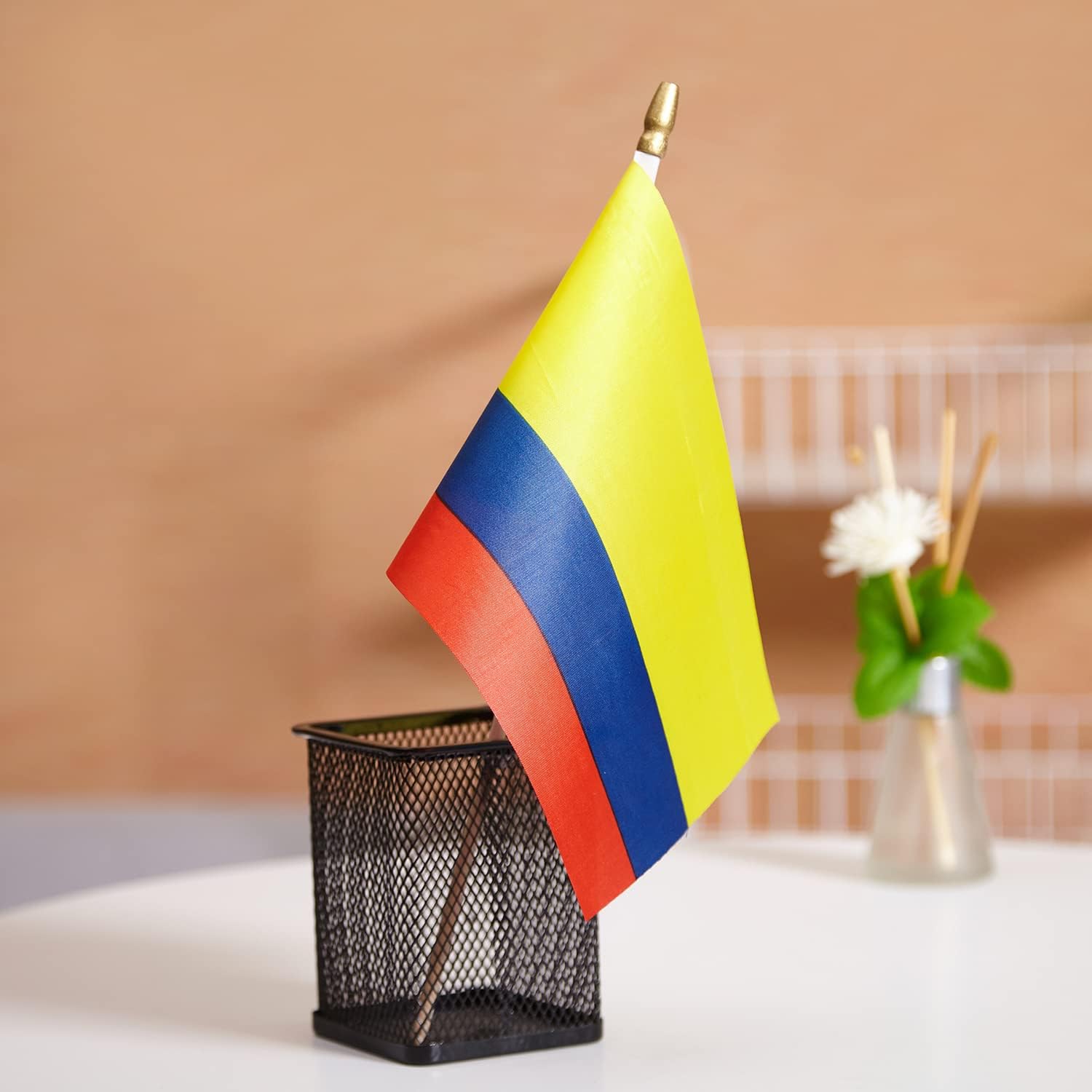 Paquete de 25 banderas pequeñas de madera con bandera colombiana de ...