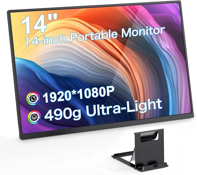 Amazon.com: GMKtec Portable Monitor, USB-C External Computer Monitor ...