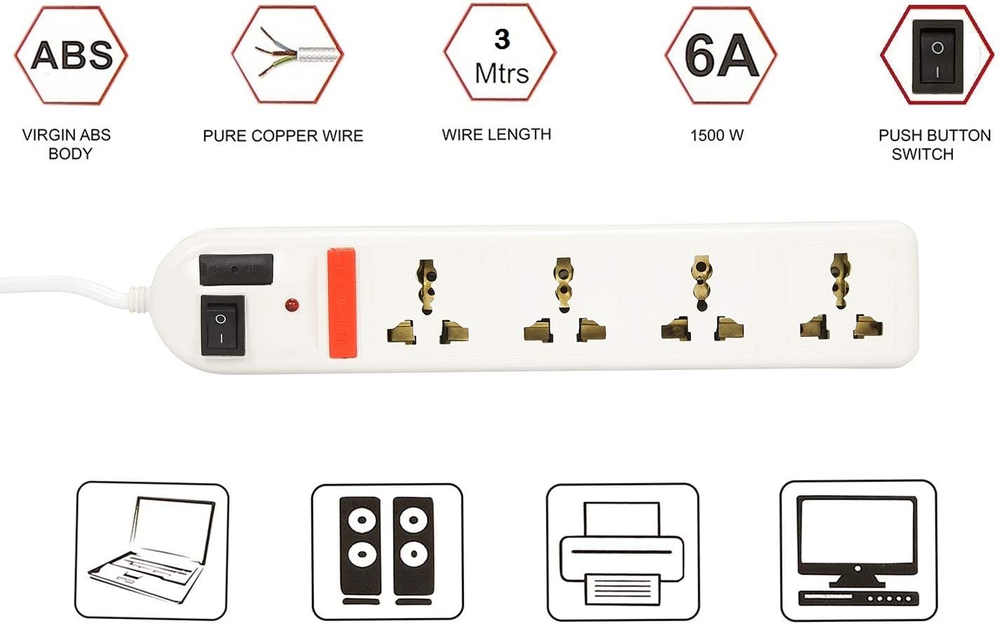 Amazon.com: Pinnacle Spike Guard with 4 Sockets - Spike Guard with ...