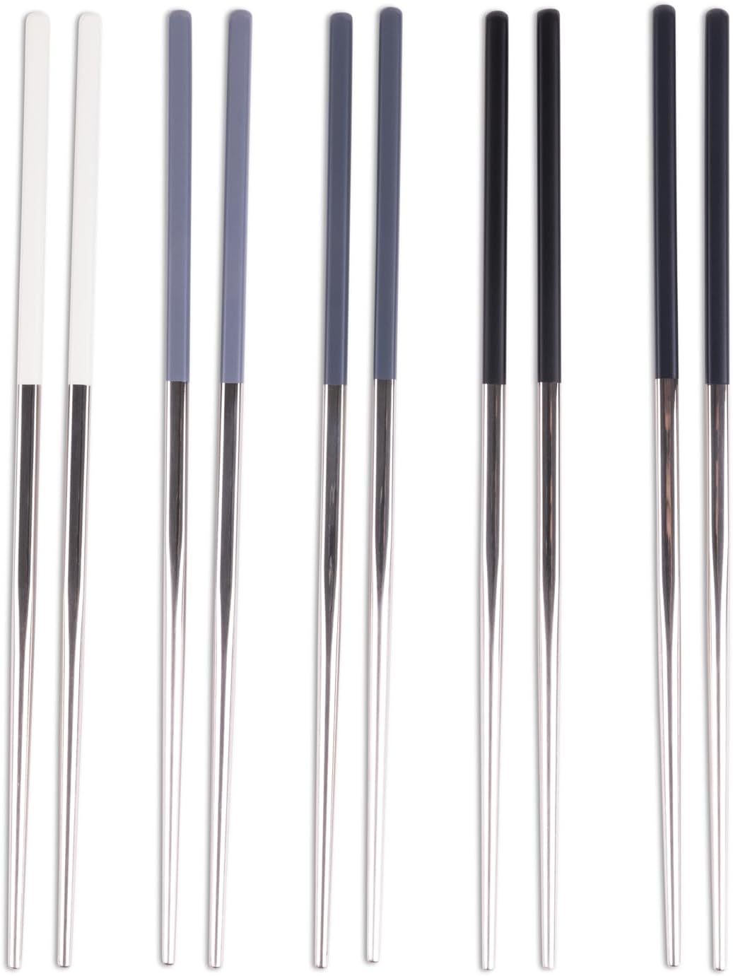 Amazon.com: Brooklyn Steel Co. 5-Pair Stainless Steel Chopstick Set ...