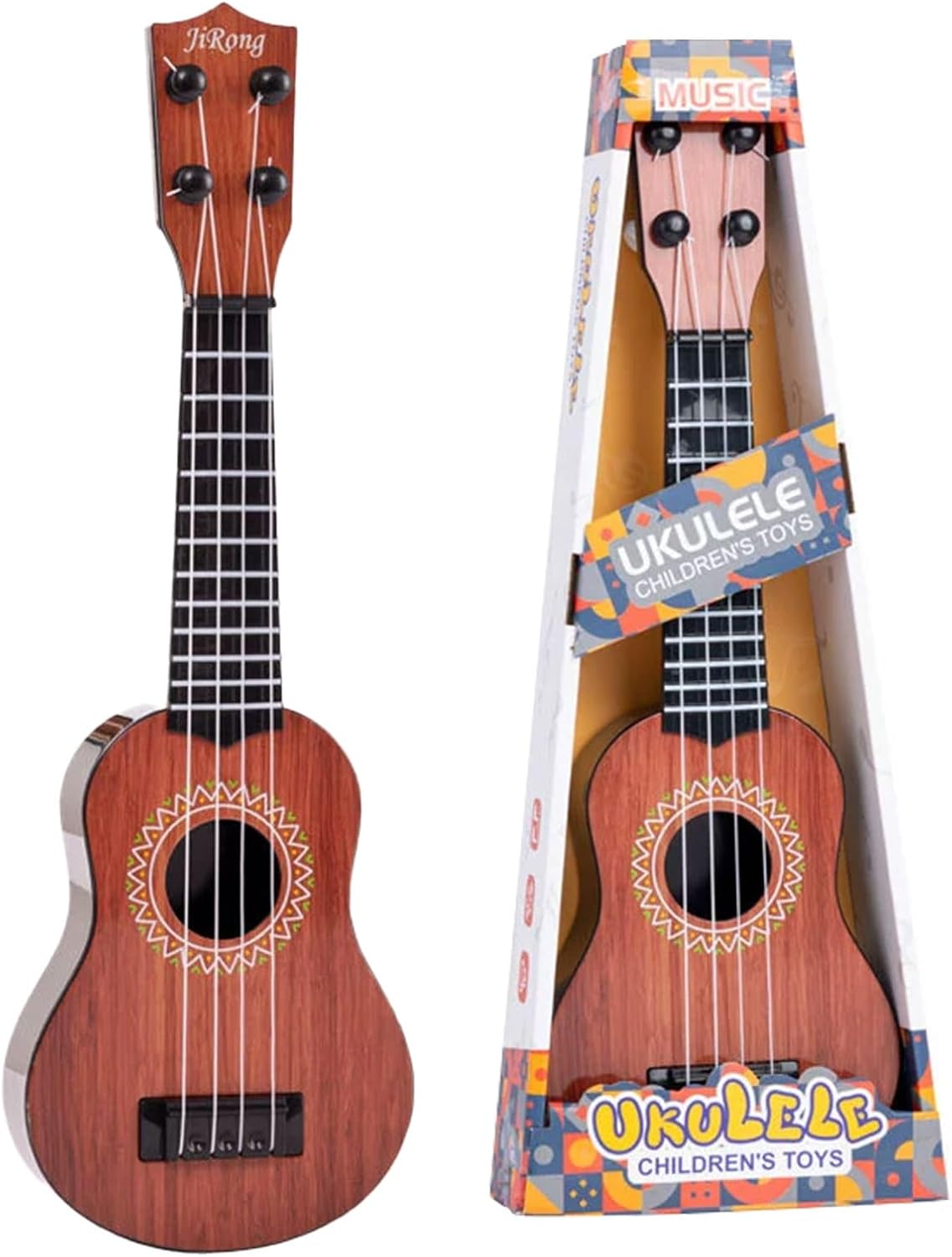 Ukulele for Kids 4 String Toddler Guitar Toy with Classic Wood Grain ...