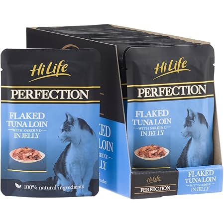 HiLife PERFECTION - Wet Cat Food - Flaked Tuna Loin with Sardine in ...