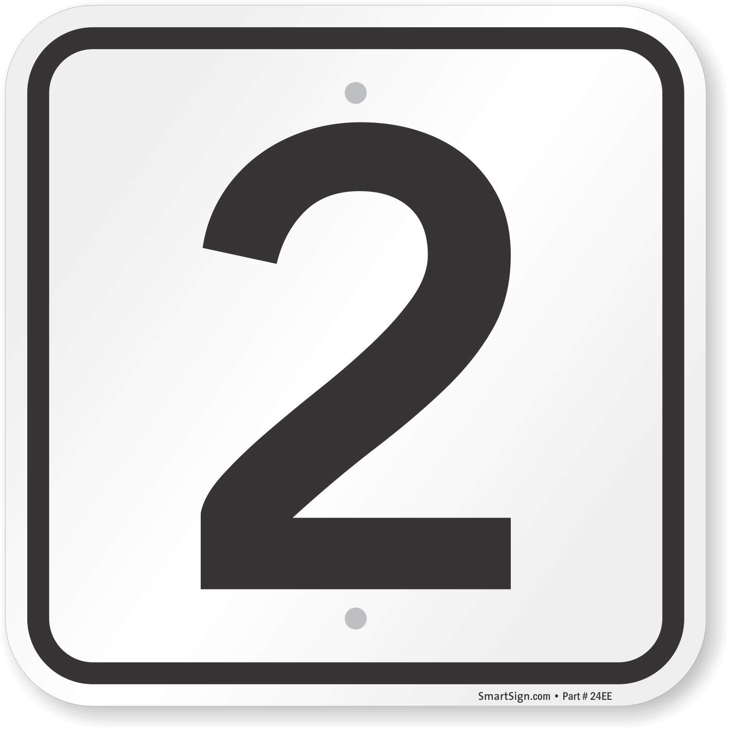 Amazon.com: Parking Lot Number Signs With Number 2 (Two) Sign, 12x12 ...
