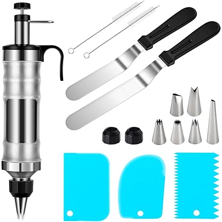 Amazon.com: Icing Decoration Gun Set Dessert Decorating Decorator ...