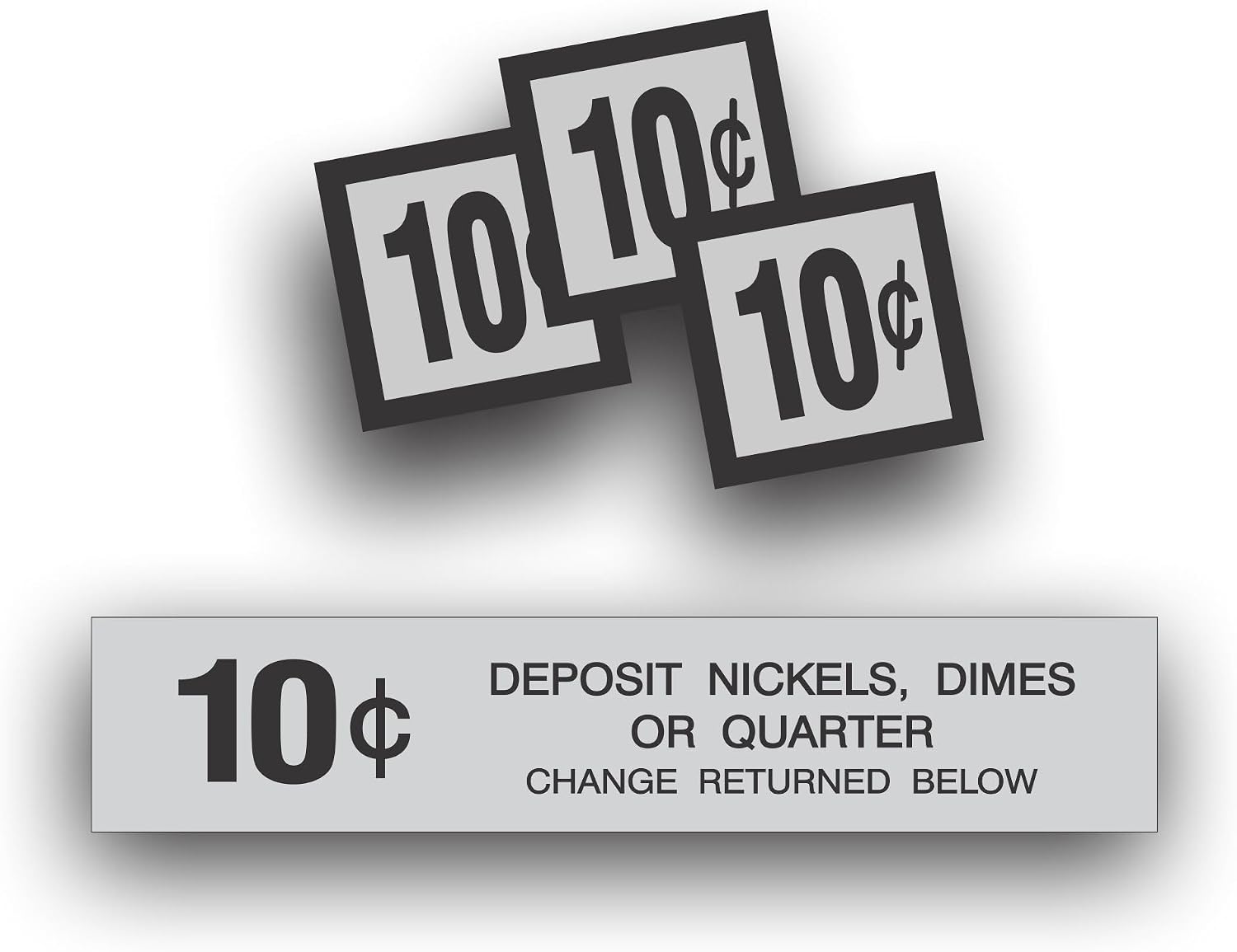 Amazon.com: Restoration Decal Sticker for Vending Machine Coin Change ...