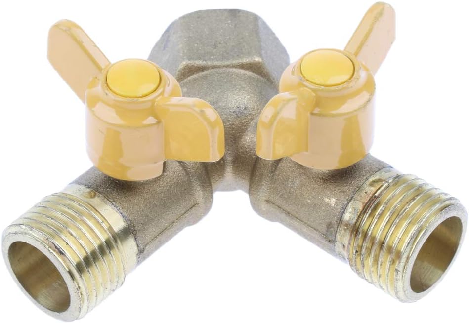 Amazon.com: kesoto 1 Pc Brass Two Way Natural Gas Pipe Splitter ...