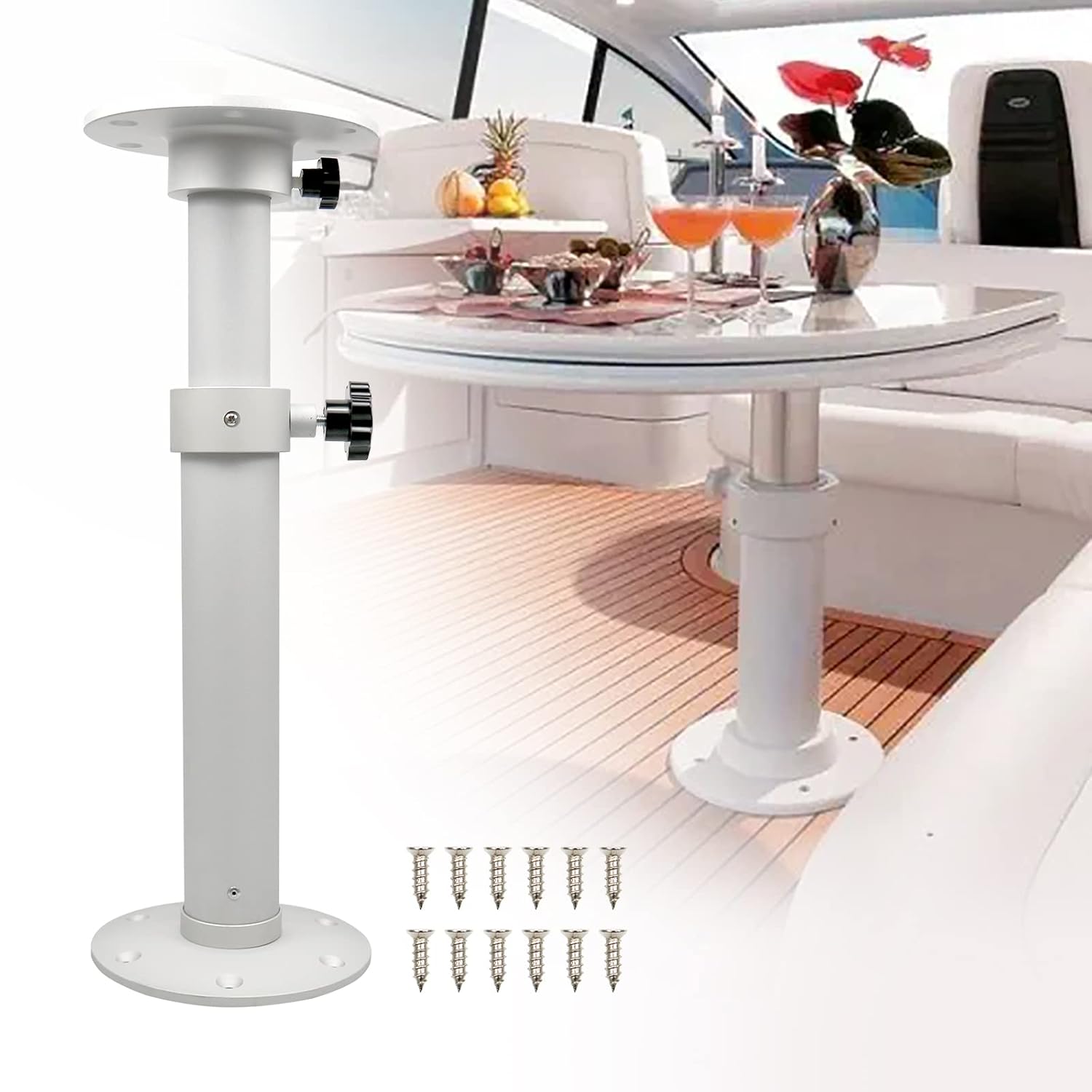 Amazon.com: CNQLIS Adjustable Table Pedestal Detachable Table Base ...