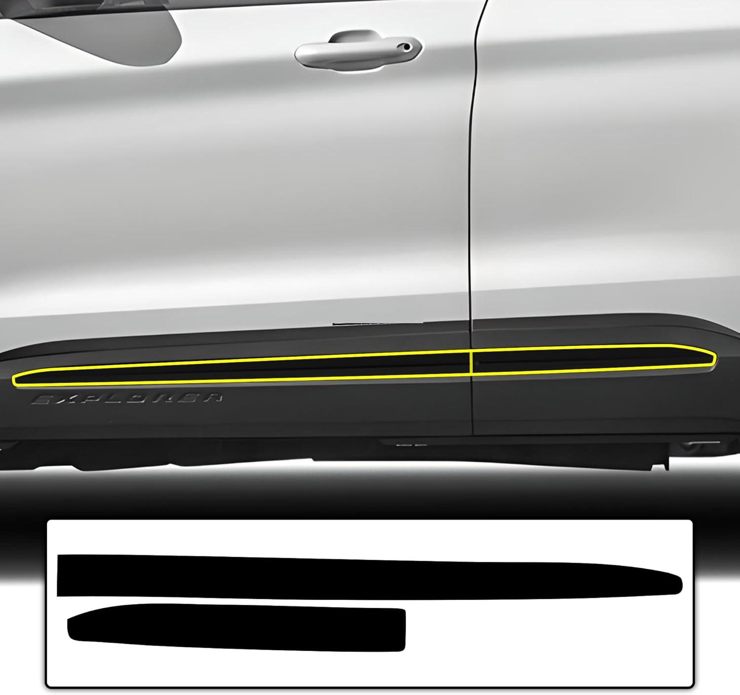 Amazon.com: BOGAR TECH DESIGNS Side Skirt Chrome Delete Overlay ...