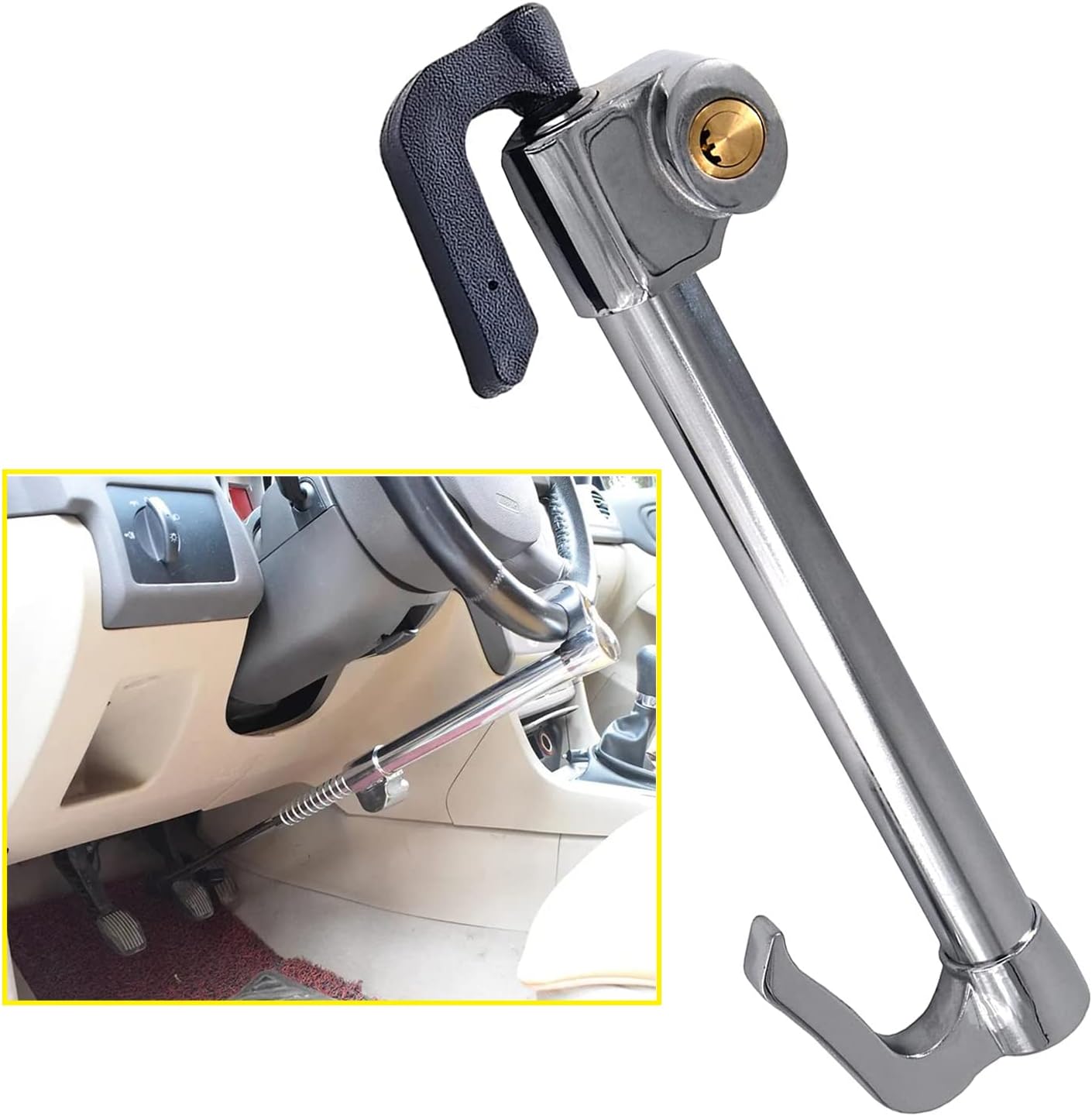 Amazon.com: Banhao Steering Wheel Lock Anti-Theft Device, Adjustable ...