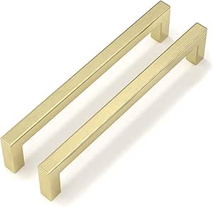 goldenwarm 30 Pack Gold Cabinet Handles 6-1/4 Inch Brushed Gold Cabinet ...