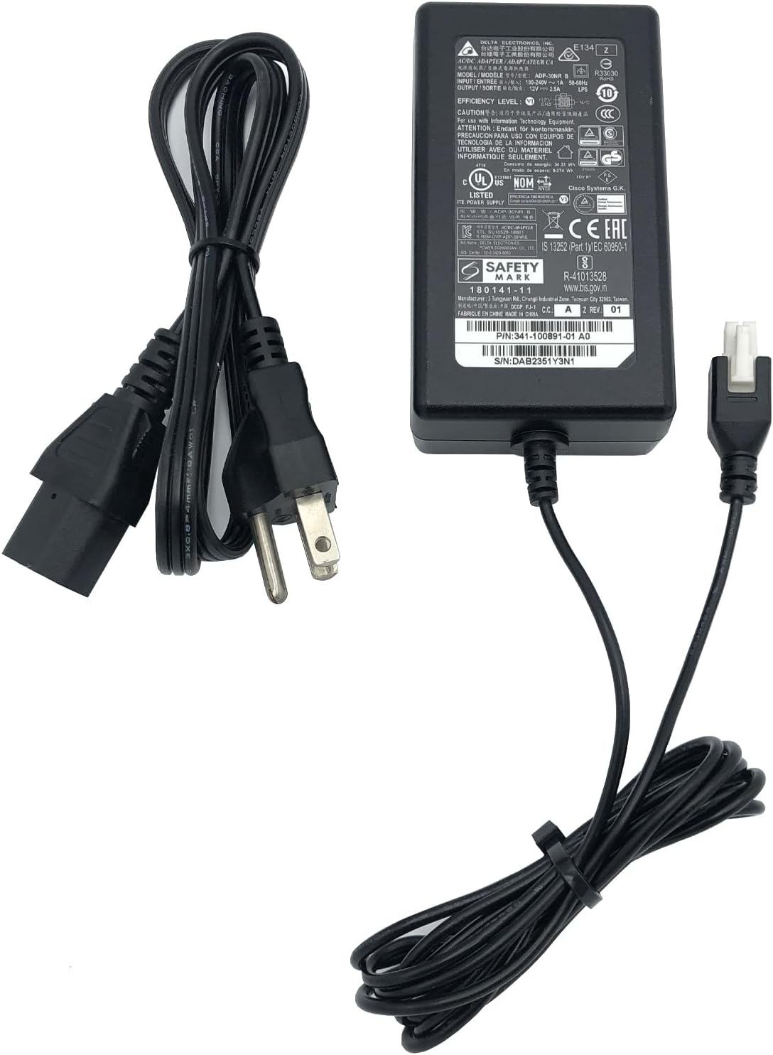 Amazon.com: Delta ADP-30NR B AC Adapter 4-Pin 12V 2.5A Power Supply 341 ...