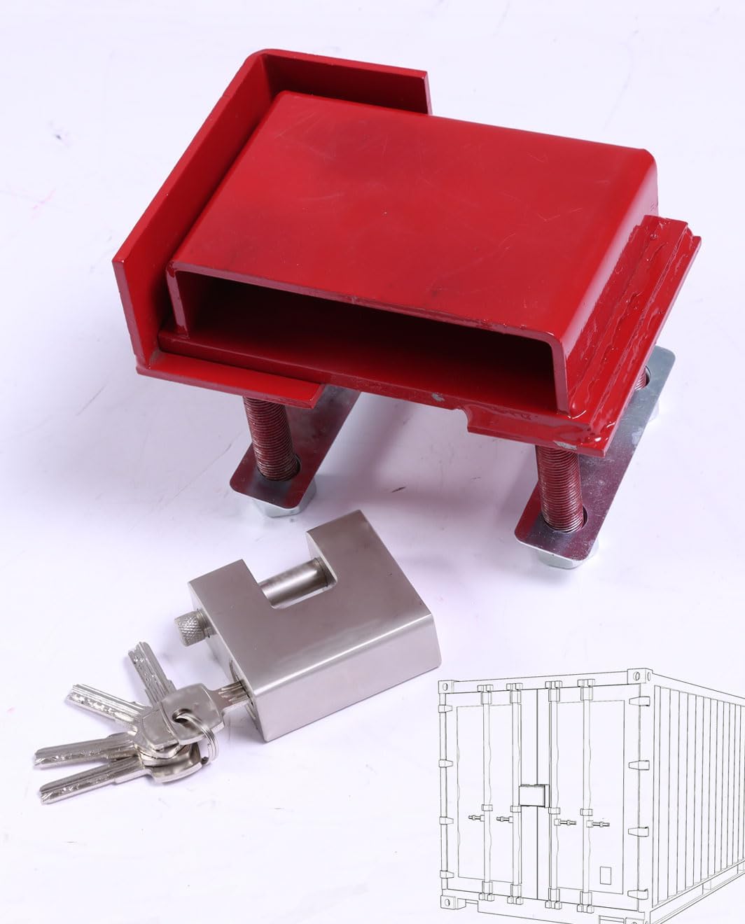 Autoholic Shipping Container Lock Box Bolt On Heavy Duty Shipping ...