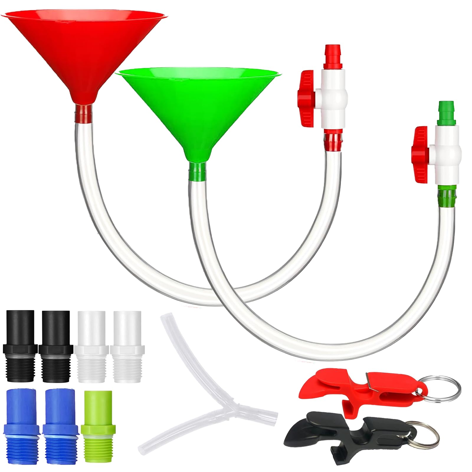 Amazon.com: 2 Pack Beer Bong Tube and Funnel with Valve,Optional Single ...