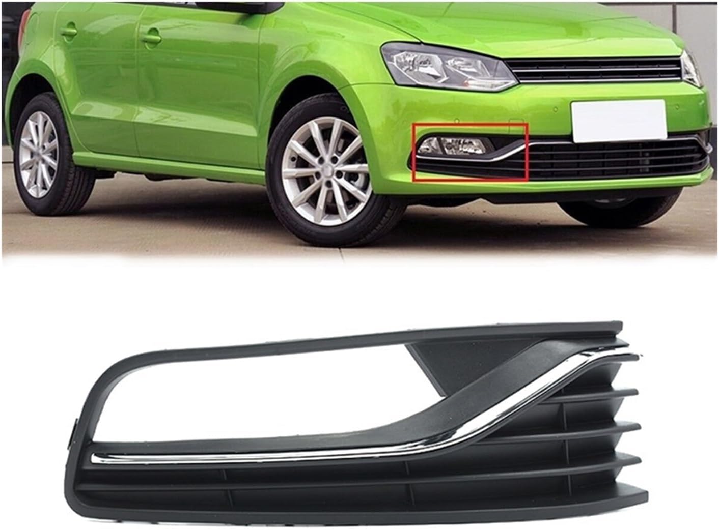 Amazon | 左右サイドフロントバンパーフォグライトグリル VW ポロ 6R 2014 2015 2016 2017 6C0854661B ...