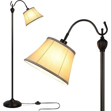 FOLKSMATE Floor Lamps for Living Room, Tall Standing Lamp with Shade ...