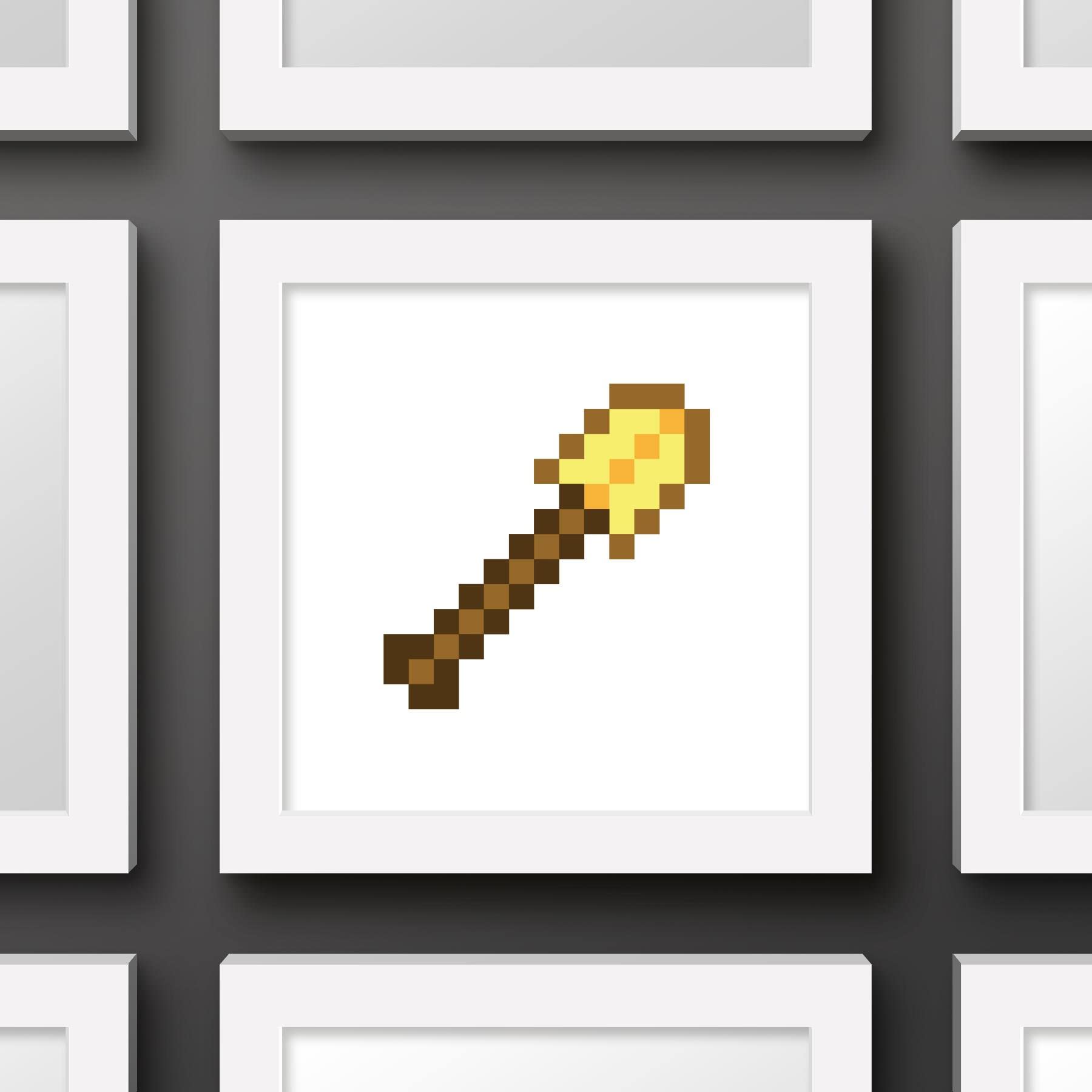 Gold Minecraft Pixel Art Premium Vector | Pixel Art Gold Brick Icon