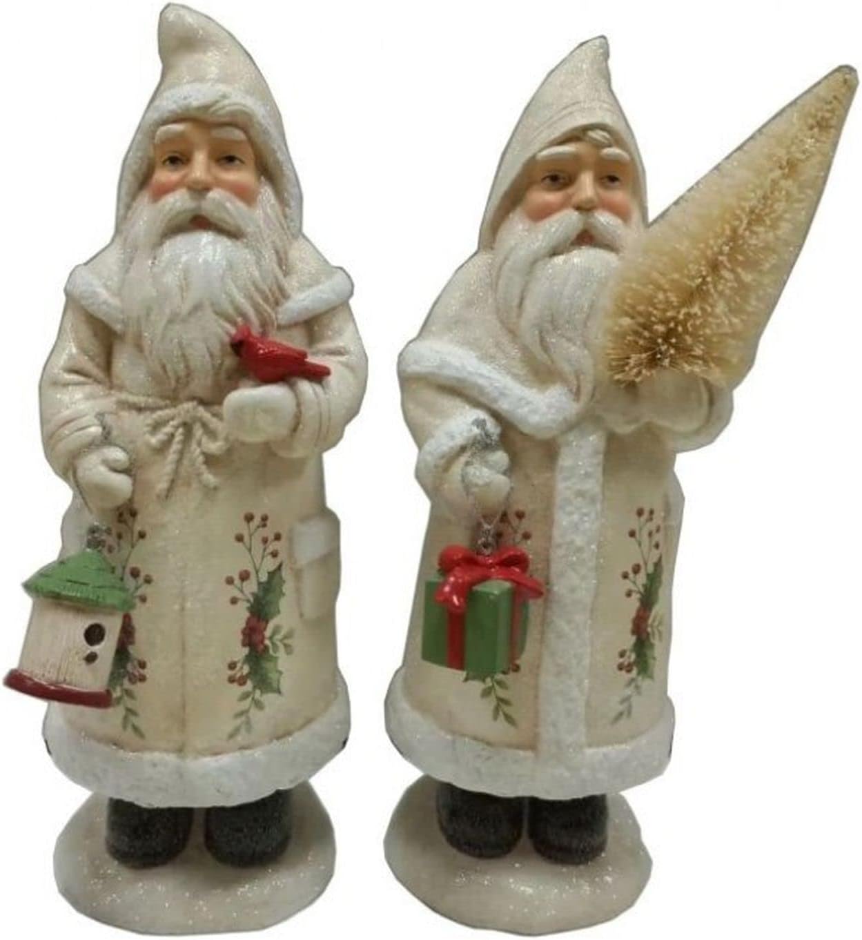 Amazon.com: Regency International 10" Prpulp VNTG Santa W/Etched Holly ...