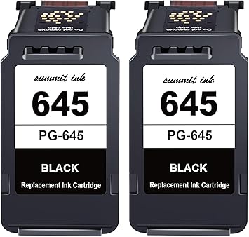 Summit Ink PG645 Twin Black Replacement for Canon PG-645 & PG-645XL for ...