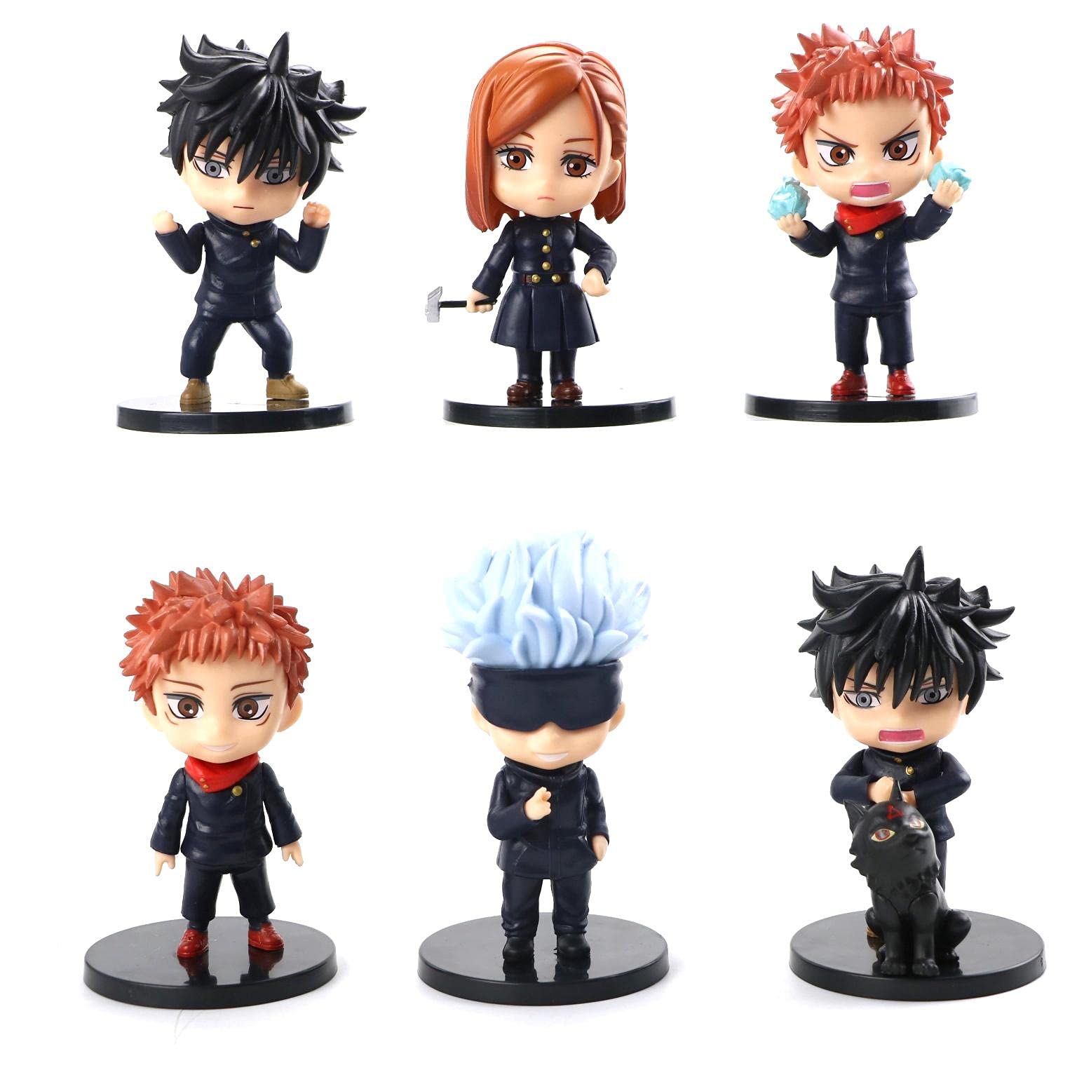 Buy 6PCS Jujutsu Kaisen Figure,Itadori Yuji/Gojo Satoru/Fushiguro ...
