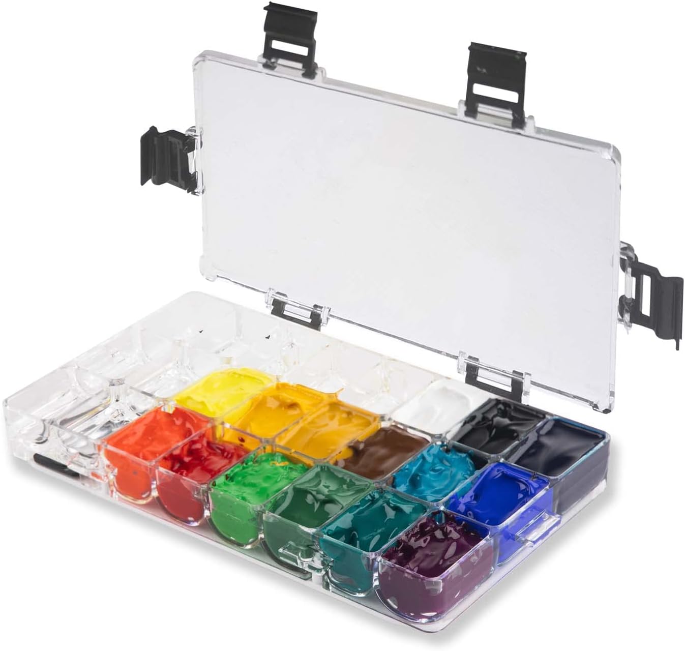 Amazon.com: joybest Watercolor Palette Box 24-Well Paint Palette Box ...