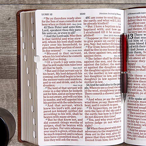 Snapklik.com : KJV Super Giant Print Reference Bible, Saddle Brown ...