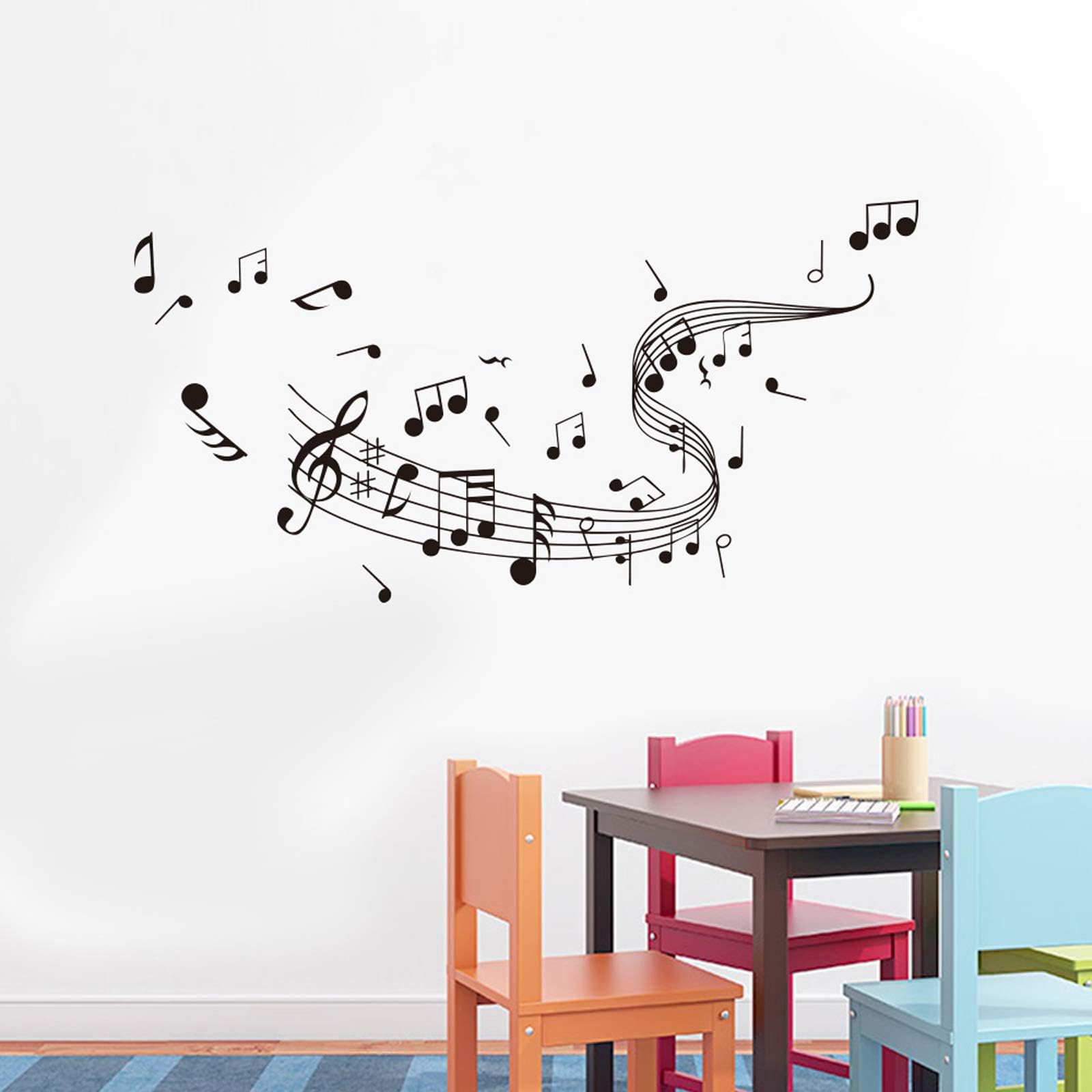 Amazon.com: Musical Notes Wall Decor Decal is 16" x 8" : Tools & Home ...