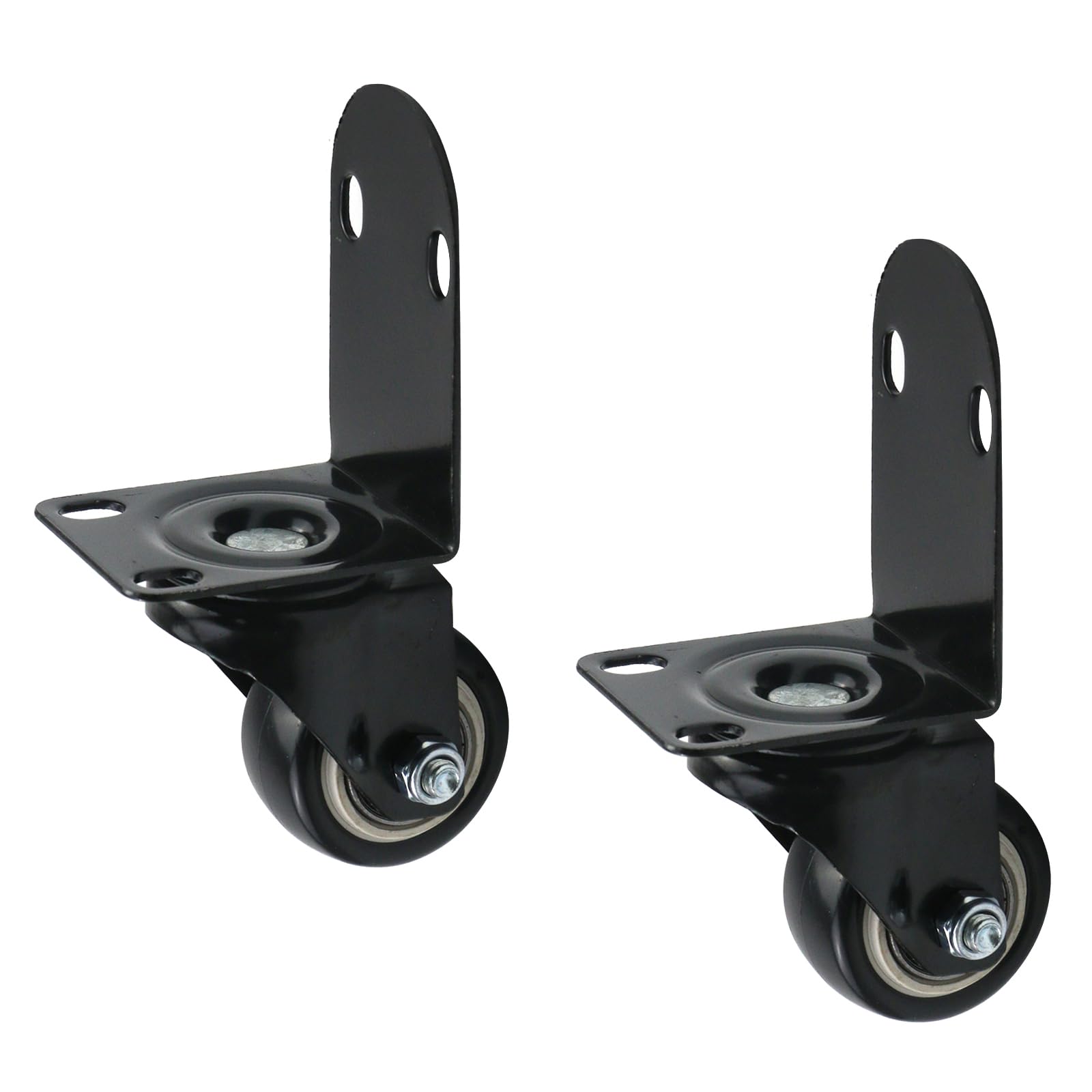 Snapklik.com : Oedema 2Pcs L-Shaped Caster Wheels, Black Side Mount ...