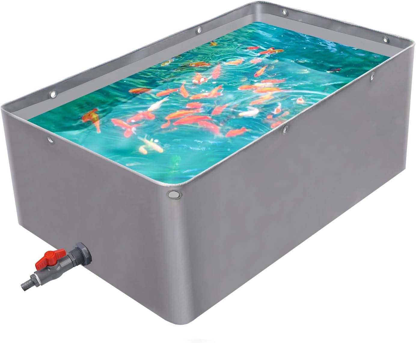Amazon.com: Lechansen PVC Canvas Fish Pond,Foldable Water Storage Tank ...