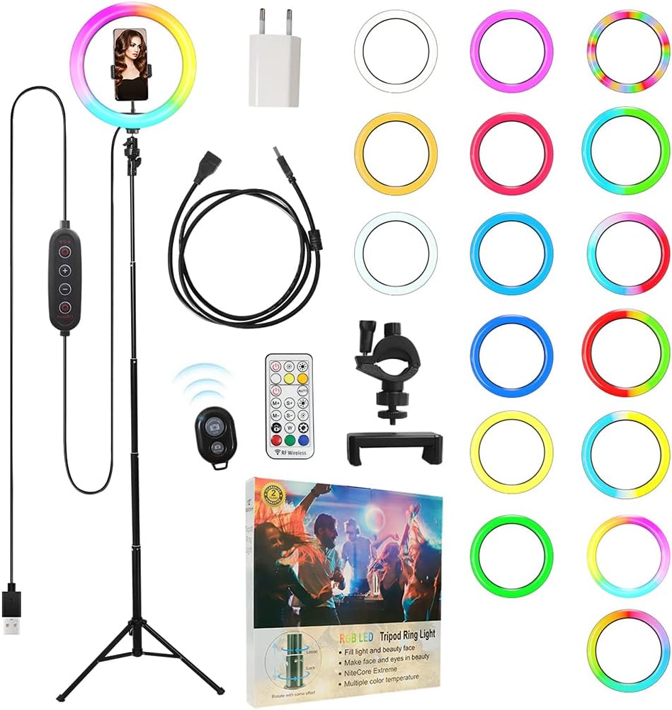 LED Ringlicht mit Stativ, 10 zoll / 25.4 CM Ringleuchte mit Stativ für ...