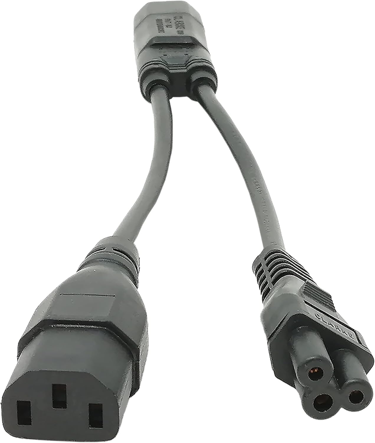Clarke Cable Moulded IEC C14 Splitter to IEC C13 & C5 Connectors 250V ...
