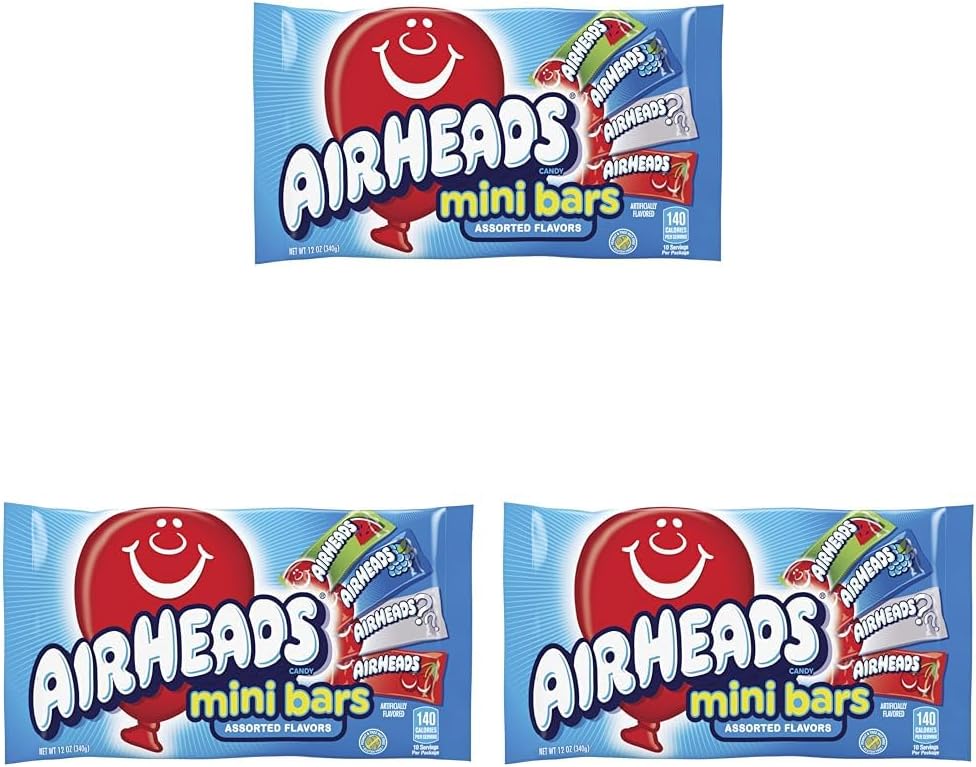 Amazon.com : Airheads Candy, Variety Bag, Individually Wrapped Assorted ...