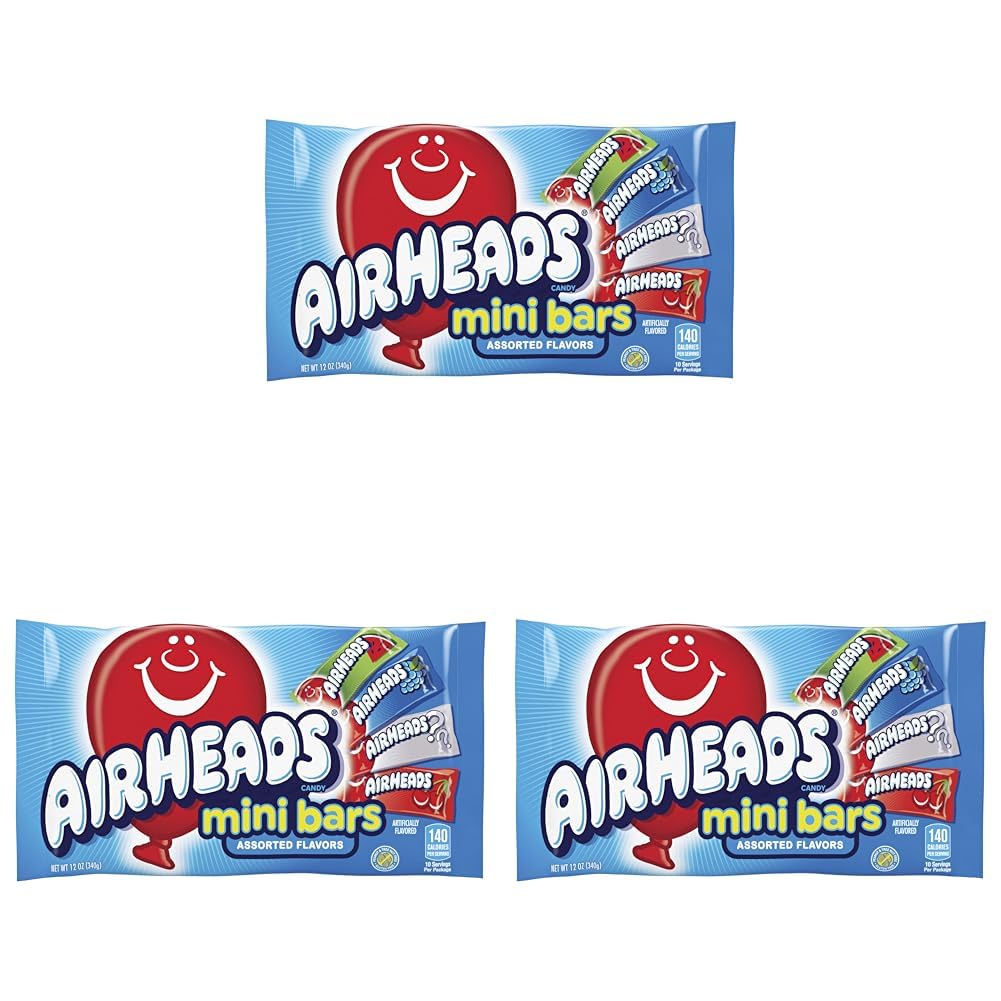 Amazon.com : Airheads Candy, Variety Bag, Individually Wrapped Assorted ...