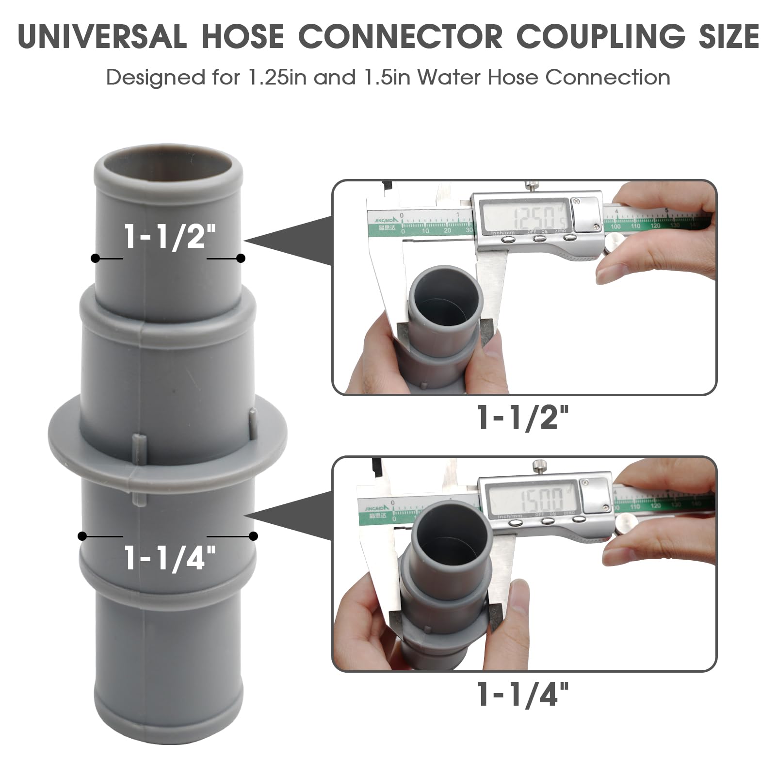 Snapklik.com : TidyMister Pool Hose Adapter Connector Coupling 1-1/4 Or ...