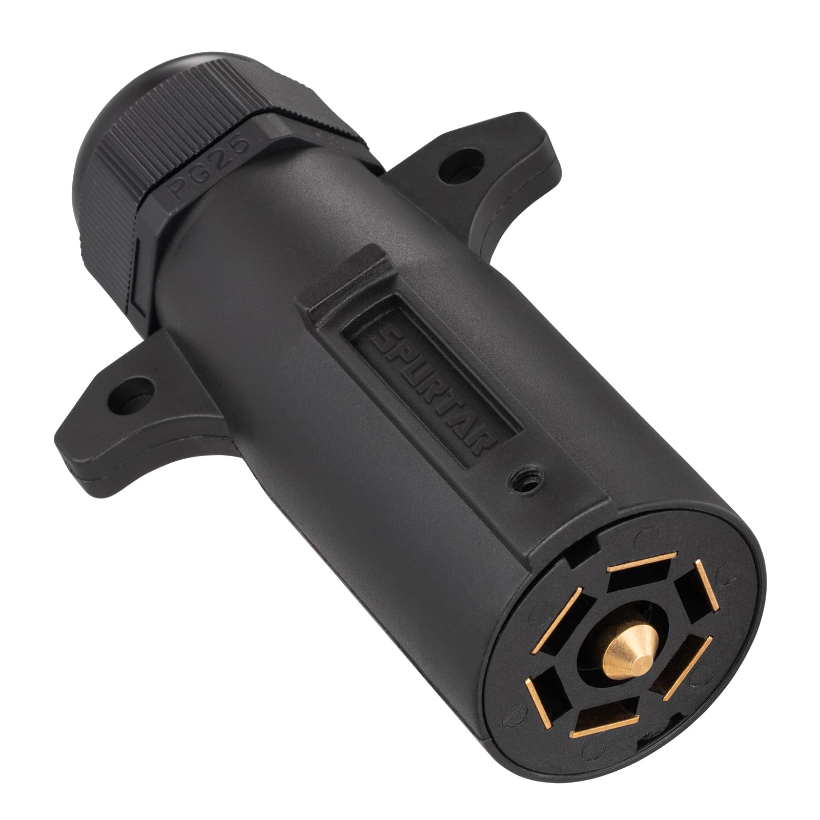 Amazon.com: Spurtar 7 Pin Trailer Plug Waterproof, Round RV-Style 7 Way ...