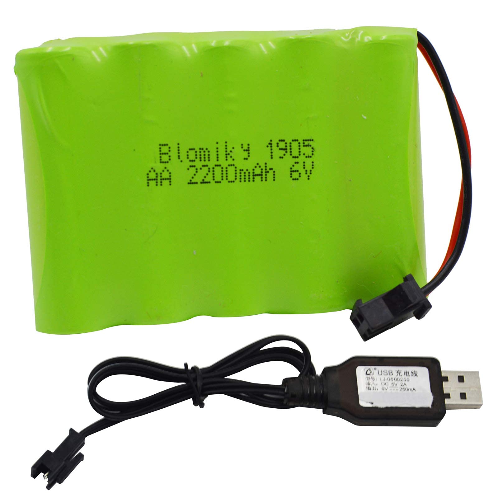 Buy Blomiky 6V 2200mAh Ni MH 5 AA Rechargeable Battery Pack With SM 2P