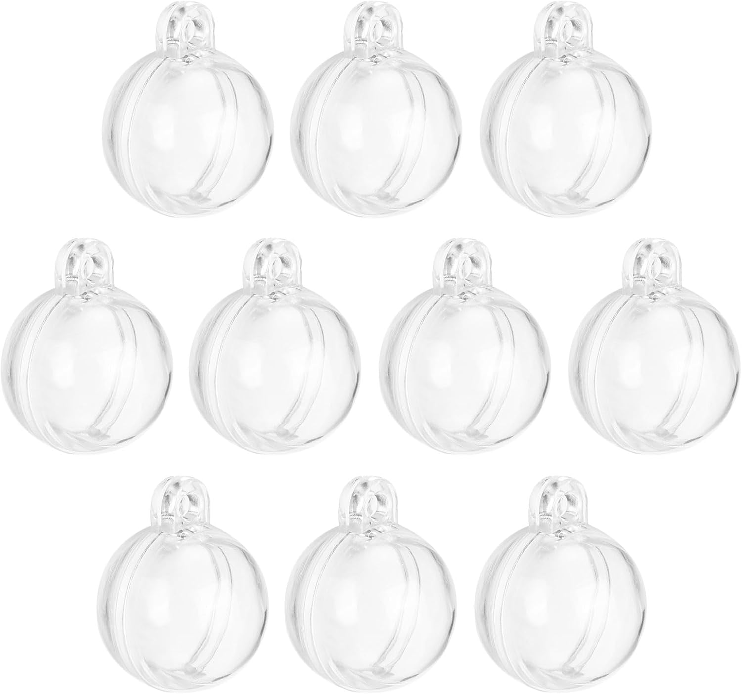 Amazon.com: UXCELL 10 Pcs Clear Fillable Balls Ornament, 1 Inch Hanging ...