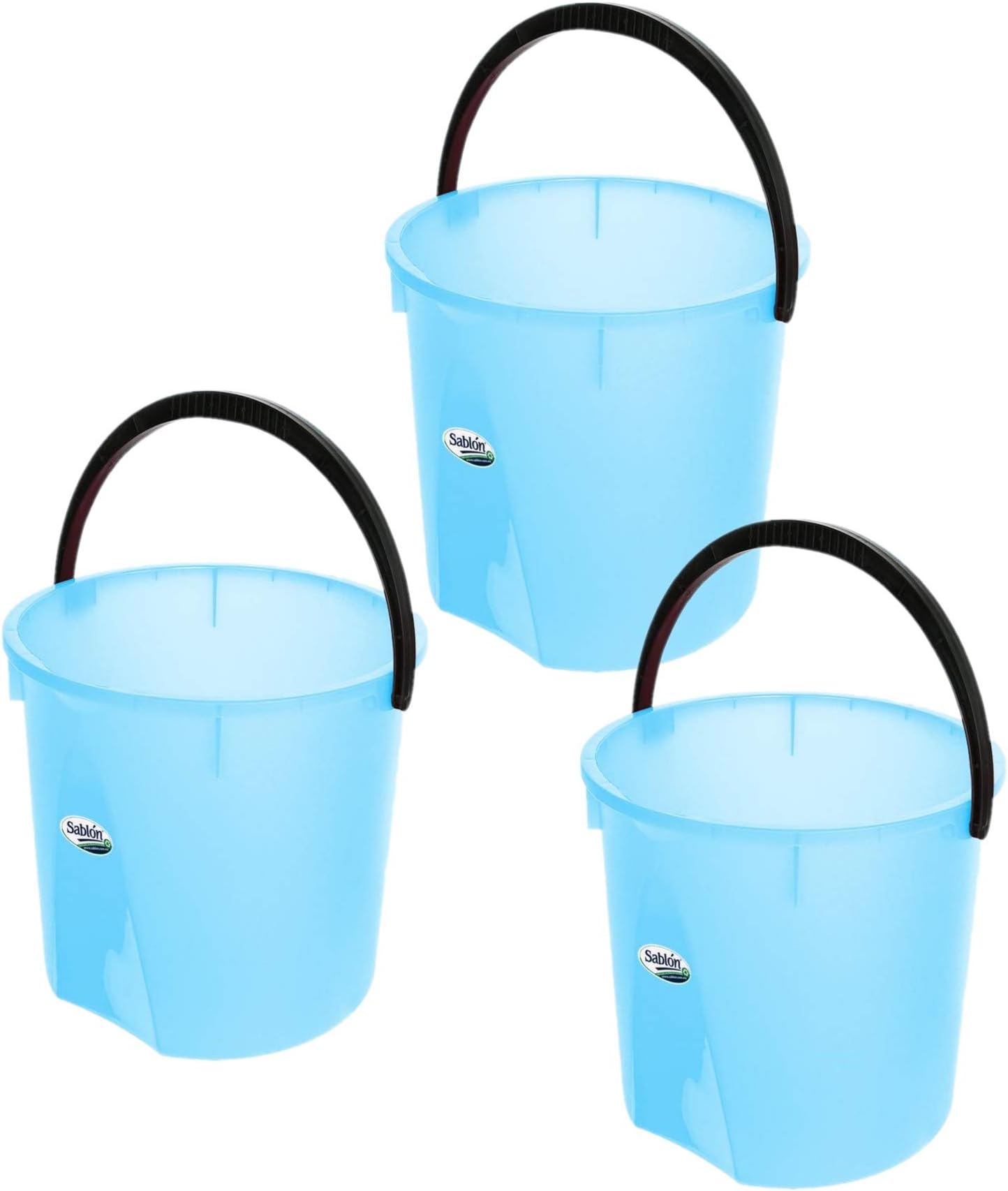 Torosqui Cubeta de Plástico Flexible | Pack con 3 cubetas de 15 litros ...