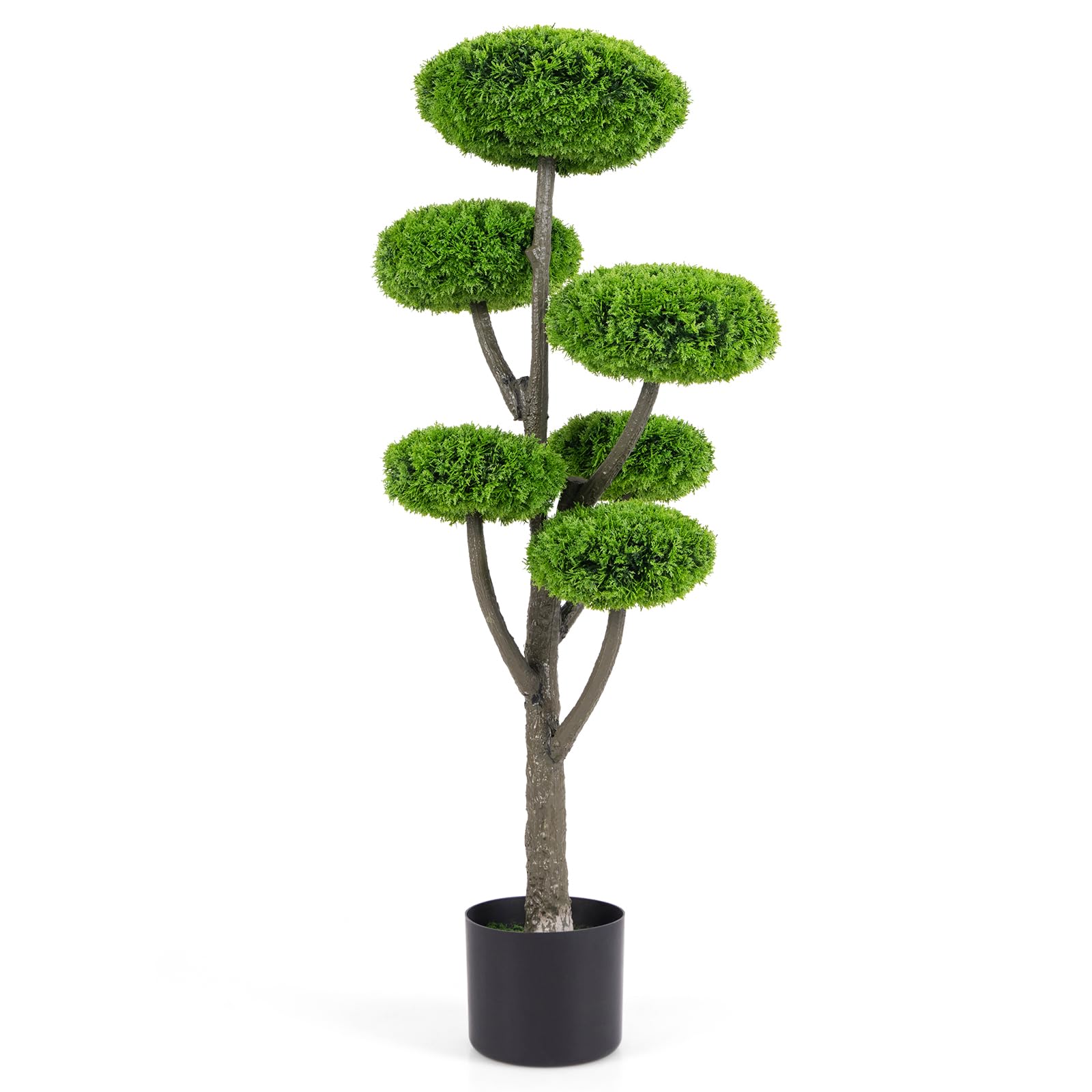 Amazon.com - Goplus Artificial Cypress Topiary Tree, 44’’ Tall ...