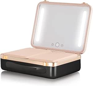 Amazon.com: Beautifect Box Matte Black - Large Makeup Bag with LED ...