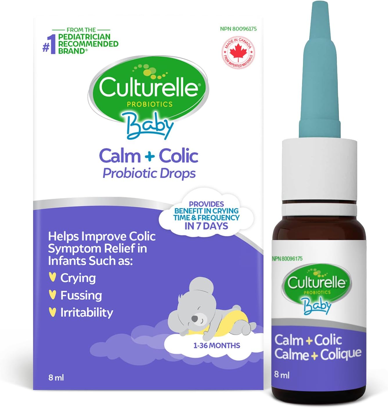 Culturelle Probiotics Calm Plus Colic Baby Probiotic Drops, 8 ml, Helps ...