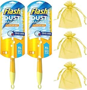 Flash Dust Magnet XL (Handle Extendable to 90cm), Duster Starter Kit ...