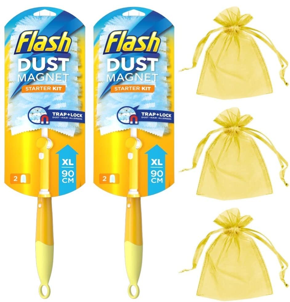 Flash Dust Magnet XL (Handle Extendable to 90cm), Duster Starter Kit ...