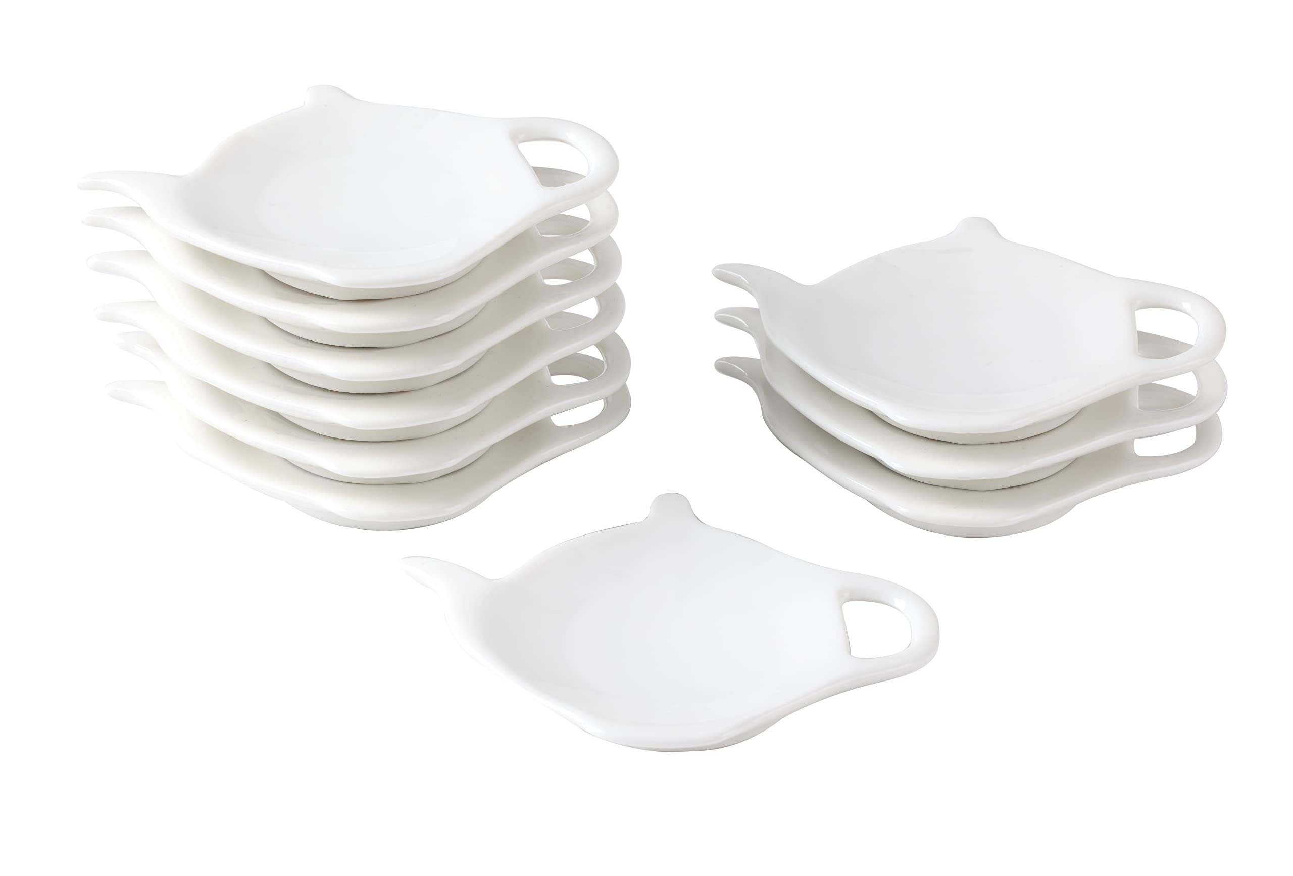 Amazon.com: PRECITIME White Porcelain Used Tea Bag Holder, Tea Bag ...